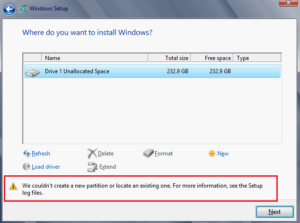 Fixed: We couldn’t Create a New Partition Error on Windows 10 ...