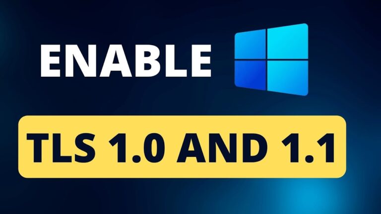 How to Enable TLS 1.0 and 1.1 on Windows 11 - ISORIVER